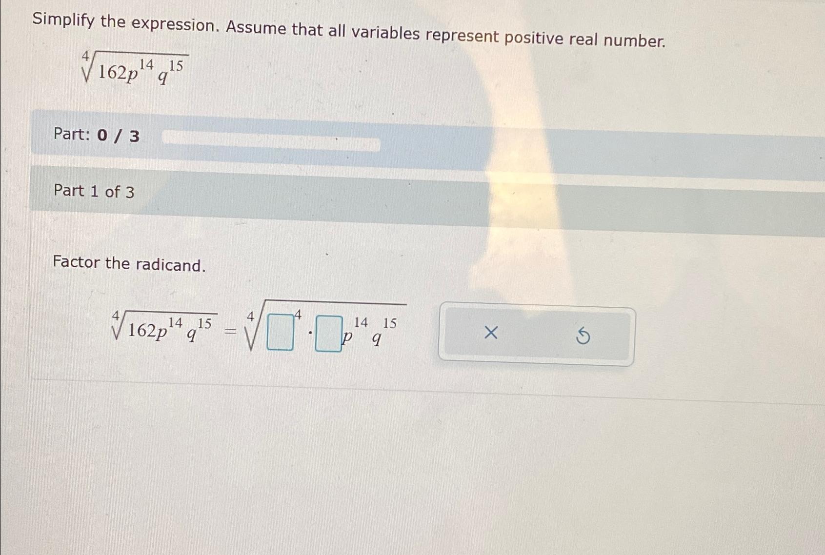 Solved Simplify the expression. Assume that all variables | Chegg.com