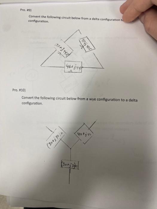 Solved Convert the following circuit below from a delta | Chegg.com