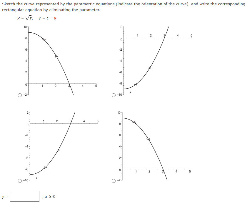 Solved Sketch the curve represented by the parametric | Chegg.com