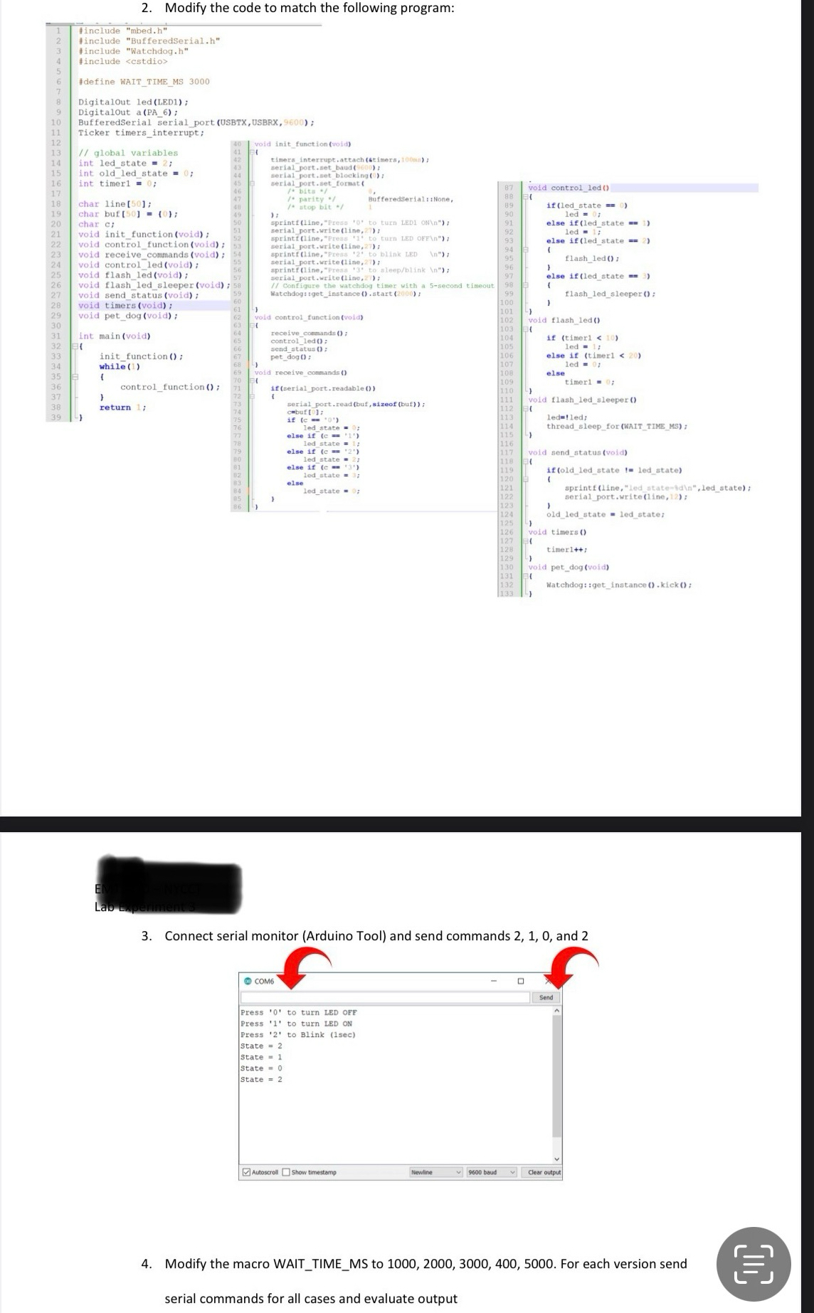 Solved Modify the code to match the following program:Connec | Chegg.com