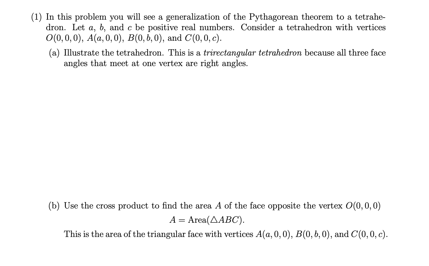 Solved (1) In ﻿this problem you will see a generalization of | Chegg.com