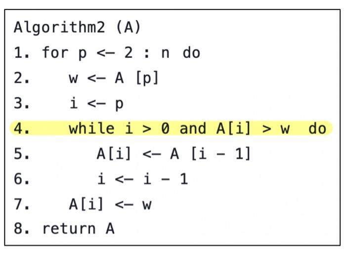 Solved what is the running time for line 4 ? I need it with | Chegg.com