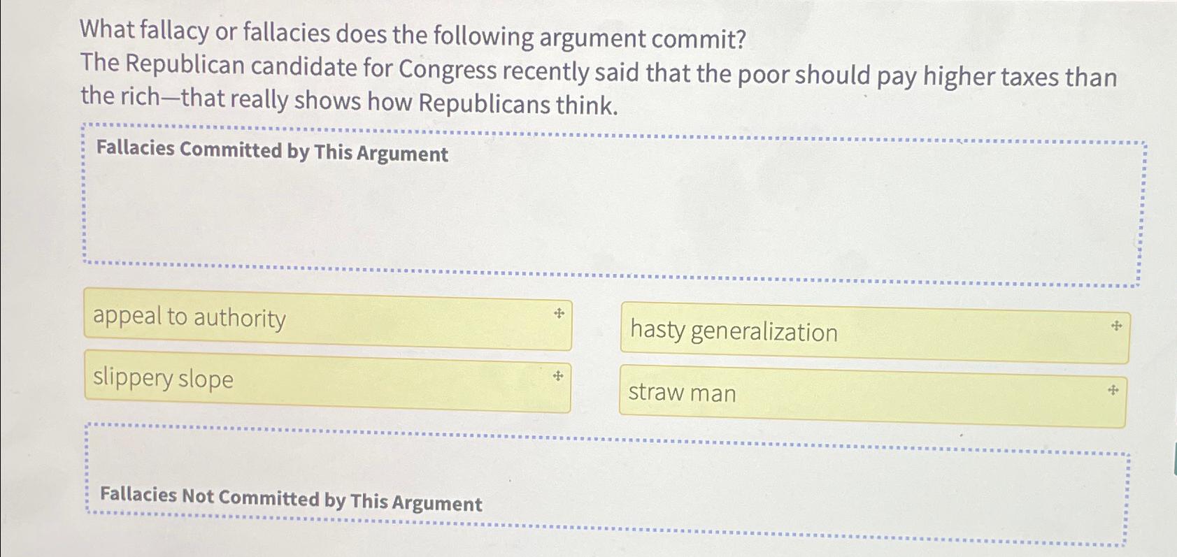 Solved What fallacy or fallacies does the following argument | Chegg.com