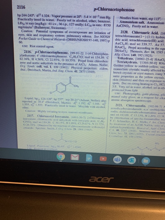 - In the 15th edition of Merck Index and CRC | Chegg.com