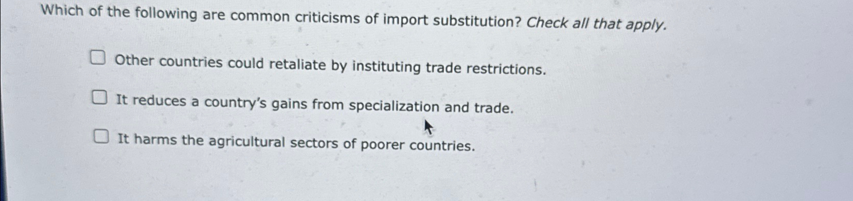 Solved Which of the following are common criticisms of | Chegg.com