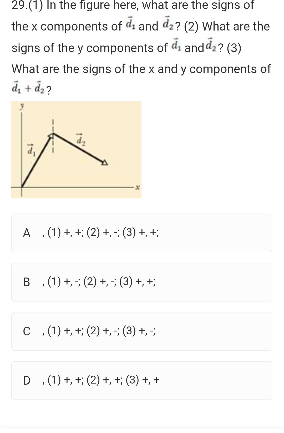 Solved 29.(1) In the figure here, what are the signs of the | Chegg.com