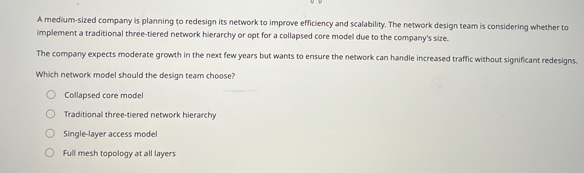 Solved A medium-sized company is planning to redesign its | Chegg.com