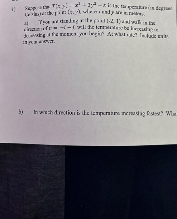 Solved parts a and b please, problem b) in which direction | Chegg.com