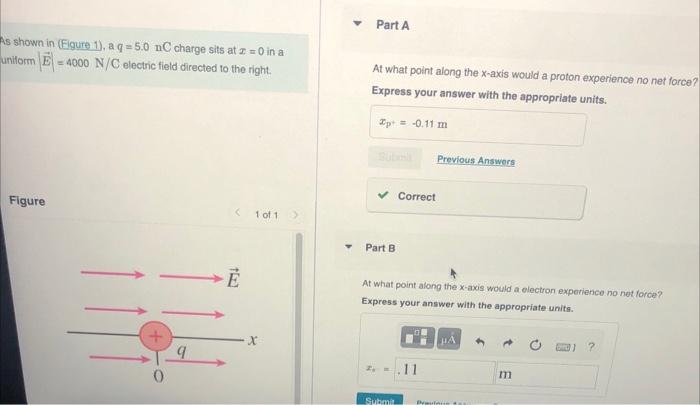 Solved As shown in (Figure 1), a q =5.0nC charge sits at x=0 | Chegg.com