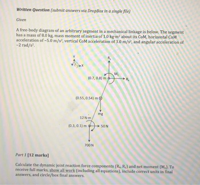 Solved Written Question (submit answers via DropBox in a | Chegg.com