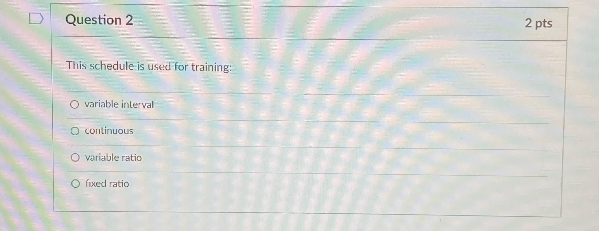 Solved Question 22 ﻿ptsThis schedule is used for | Chegg.com