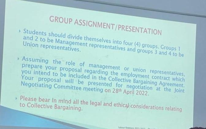 GROUP ASSIGNMENT/PRESENTATION Students should divide | Chegg.com