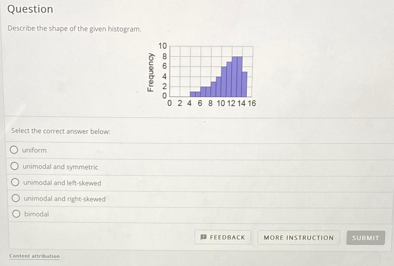 Solved QuestionDescribe the shape of the given | Chegg.com