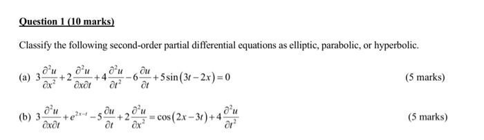 Solved Question 1 (10 marks) Classify the following | Chegg.com