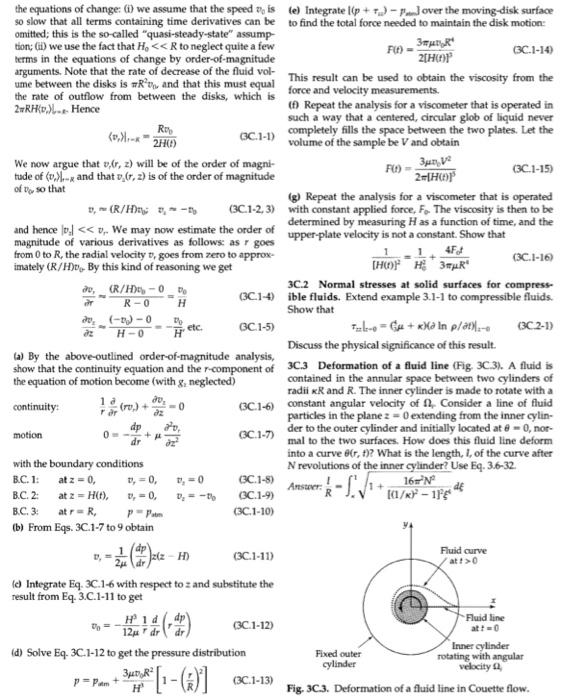 Solved 3C.1 Parallel-disk compression viscometer (Fig. | Chegg.com