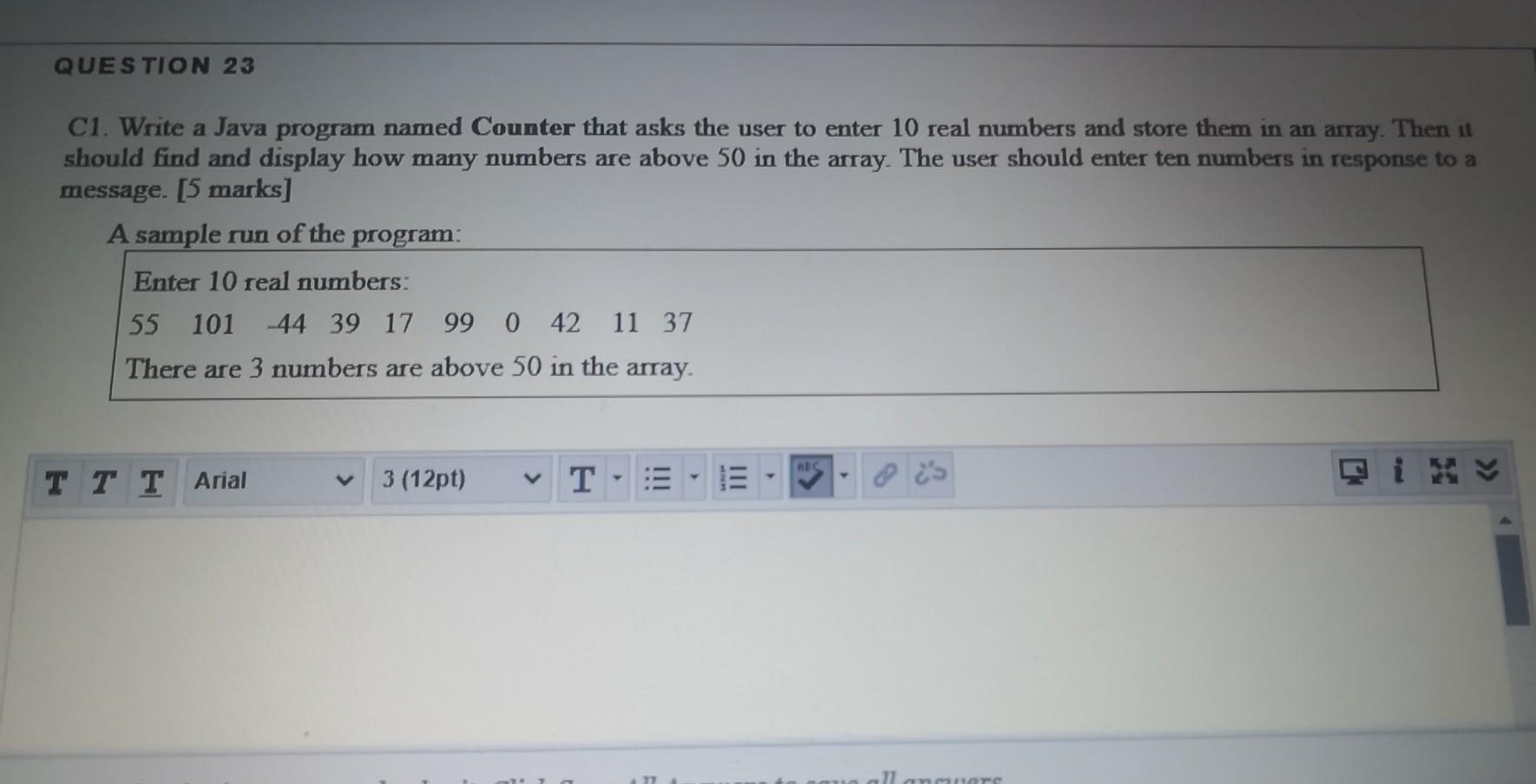 Solved Question 23 C1 Write A Java Program Named Counter