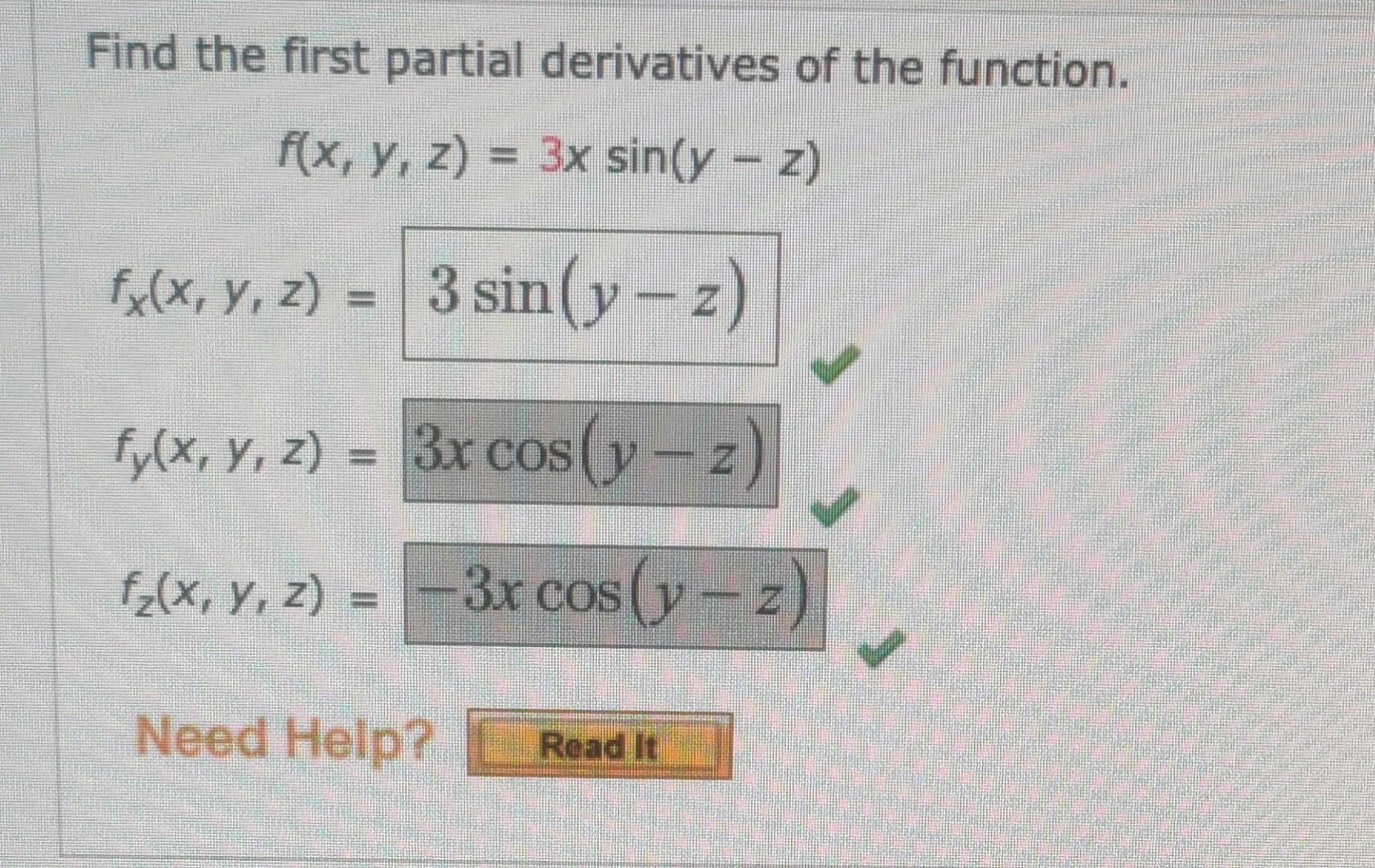 Solved Find the first partial derivatives of the function. | Chegg.com