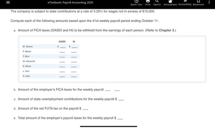 Solved III eTextbook: Payroll Accounting 2020 Quick Tour | Chegg.com