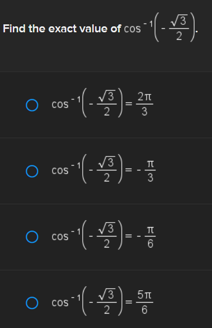 Solved Find the exact value of | Chegg.com
