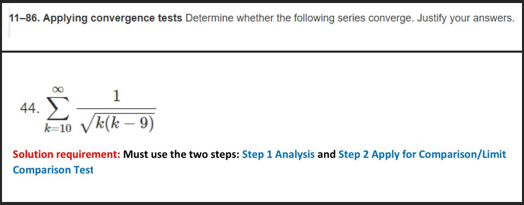 Solved 11-86. ﻿Applying convergence tests Determine whether | Chegg.com