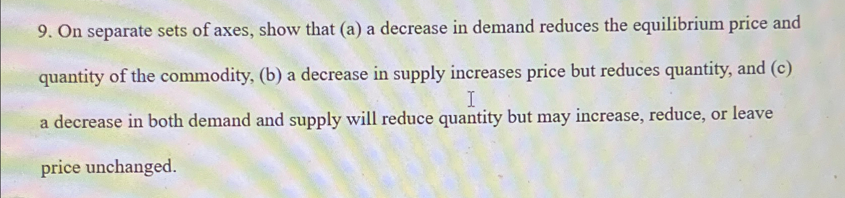 Solved On separate sets of axes, show that (a) ﻿a decrease | Chegg.com