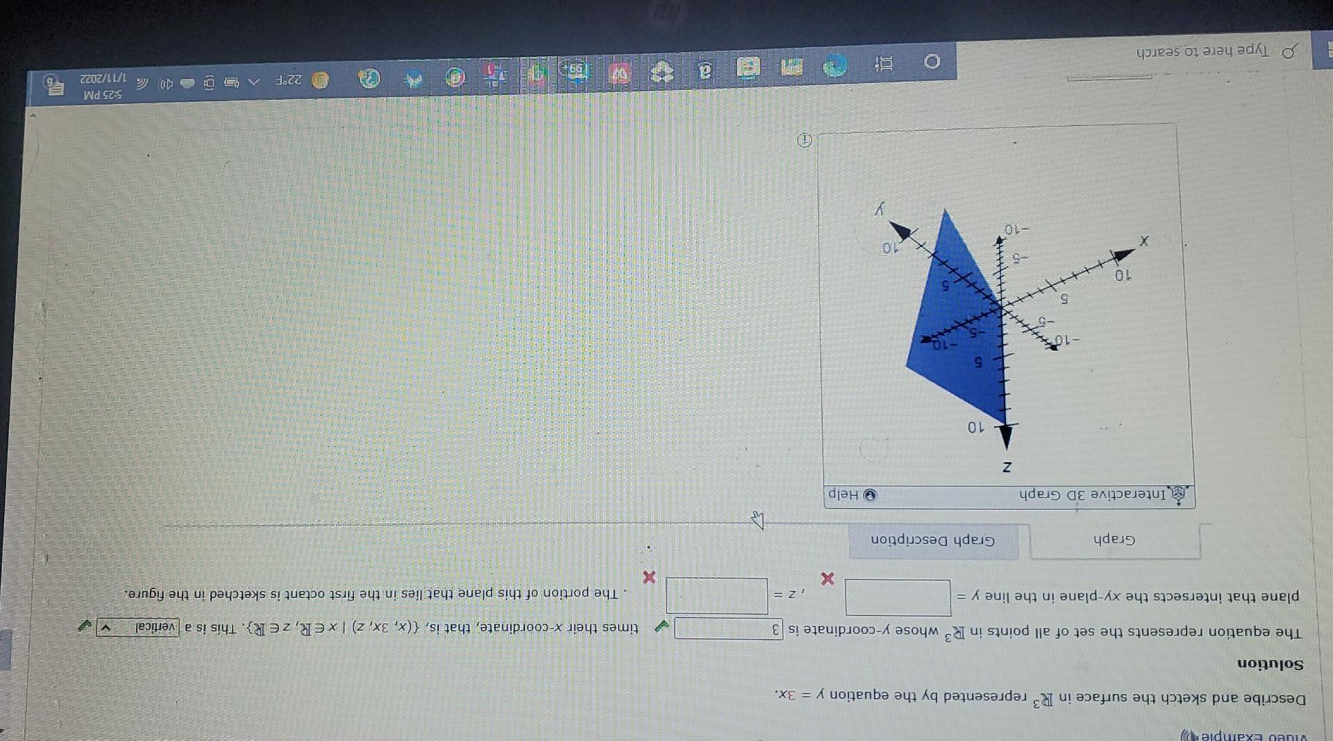 Solved Viue Example) Describe and sketch the surface in R3 | Chegg.com