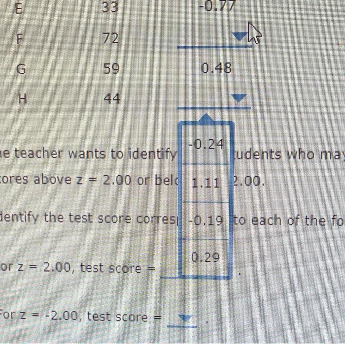 Solved 4. Transforming X values into z scores In preparation | Chegg.com