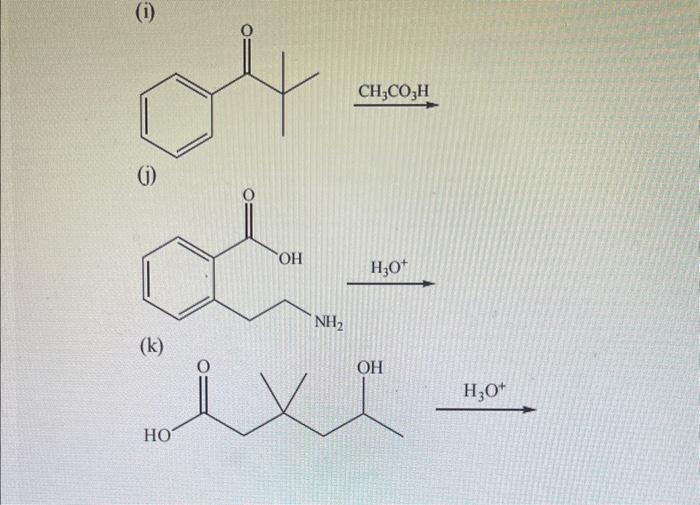 Solved (i) CH3CO3H (i) | Chegg.com