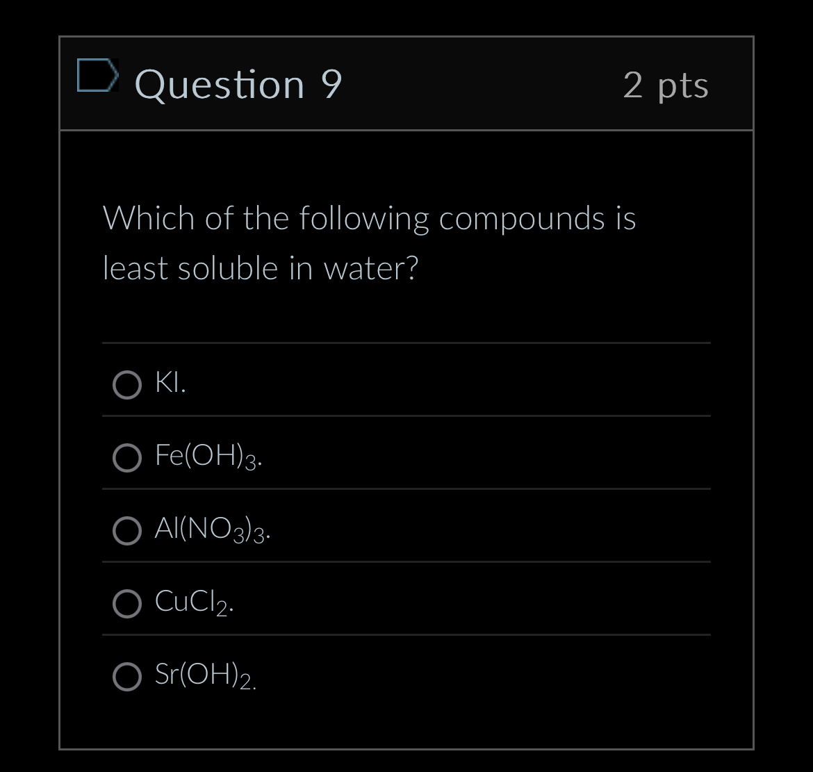 Solved Question 92 ﻿ptsWhich of the following compounds is | Chegg.com