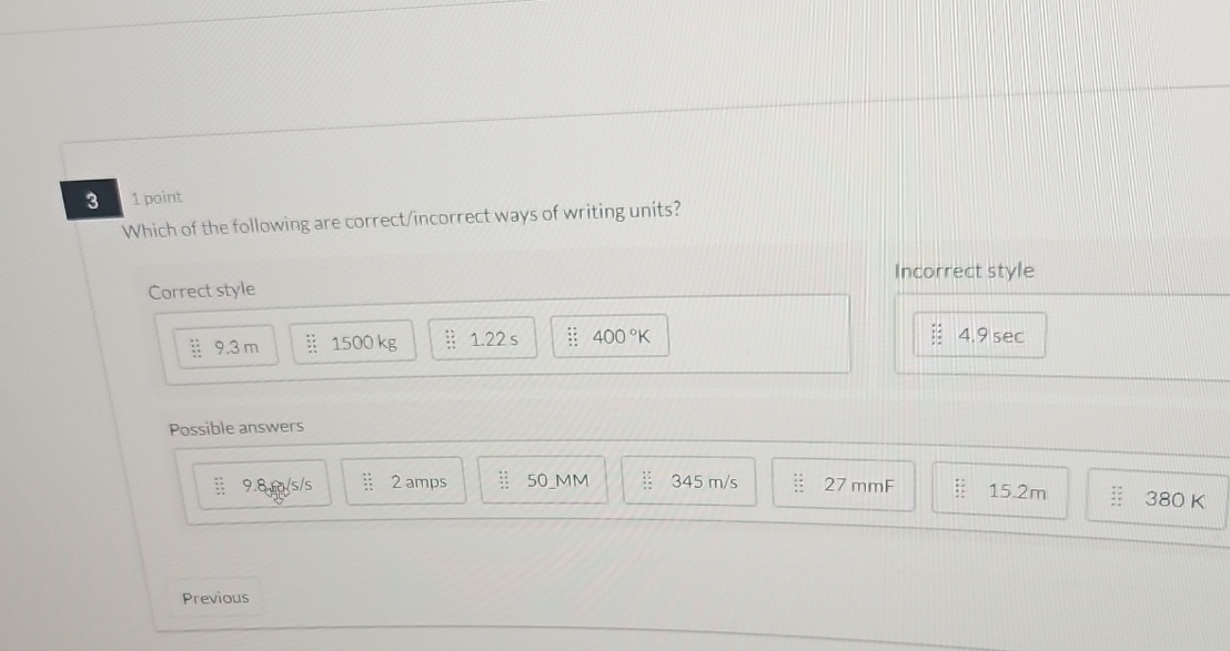 3 1 ﻿pointWhich of the following are | Chegg.com