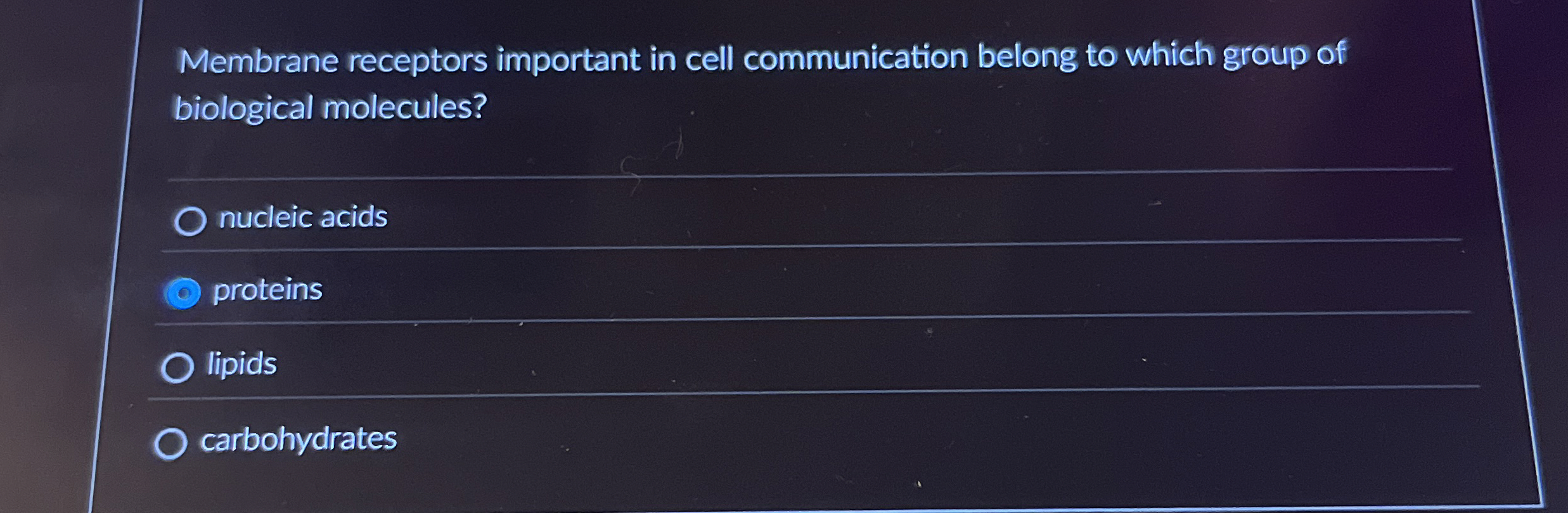 Solved Membrane receptors important in cell communication | Chegg.com