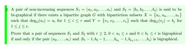 Solved A pair of non-increasing sequences S1 = (21,22, ..., | Chegg.com