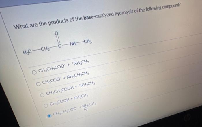 Solved What are the products of the base-catalyzed | Chegg.com