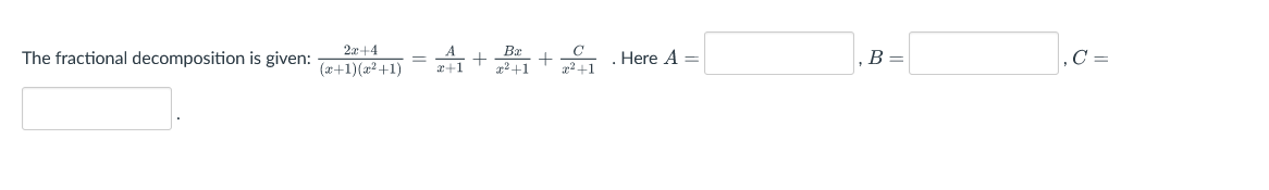 Solved The Fractional Decomposition Is Given