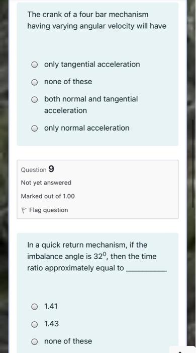 Solved Mobility of four bar Slider crank mechanism is O 1 O | Chegg.com