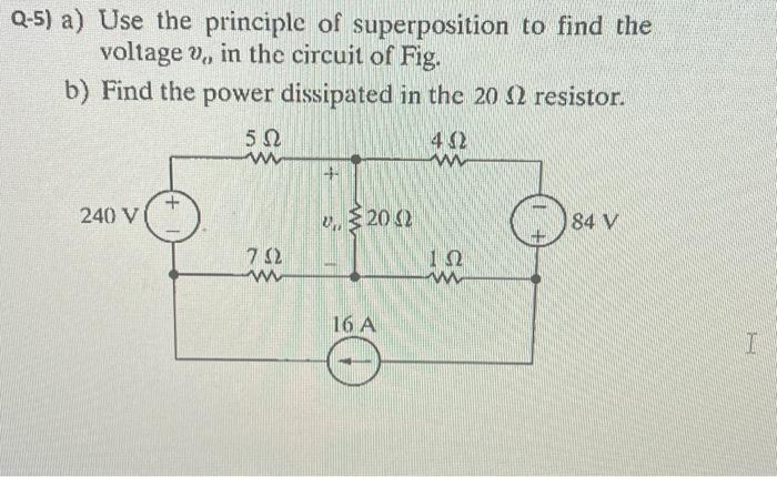 Solved 2-5) a) Use the principle of superposition to find | Chegg.com