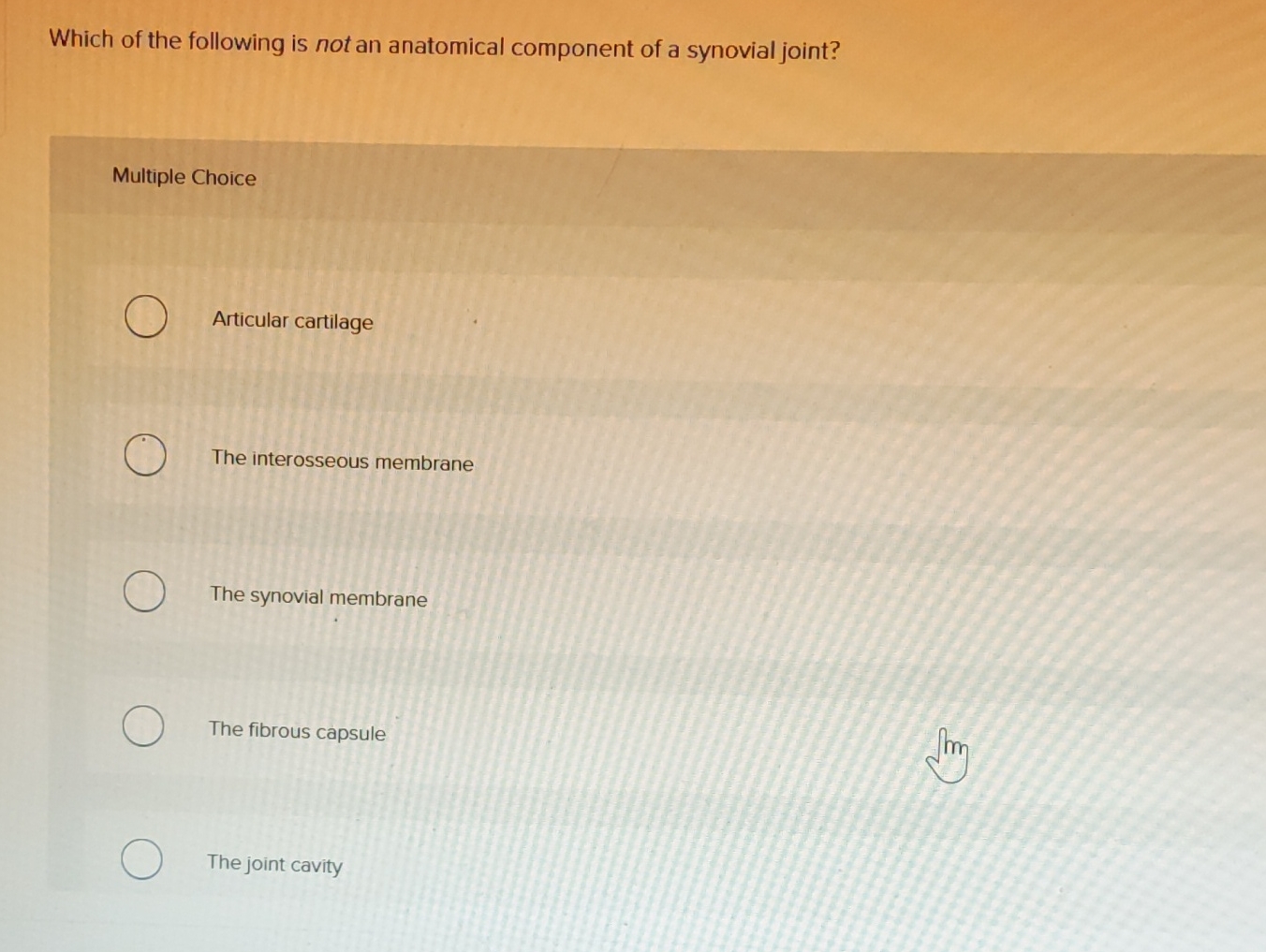Solved Which of the following is not an anatomical component | Chegg.com