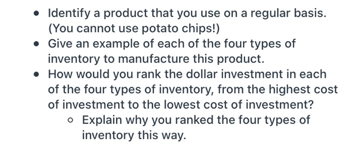 Solved • Identify a product that you use on a regular basis. | Chegg.com