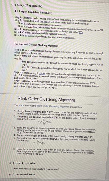 4. Theory (If applicable) 4.1. Largest Candidate Rule | Chegg.com