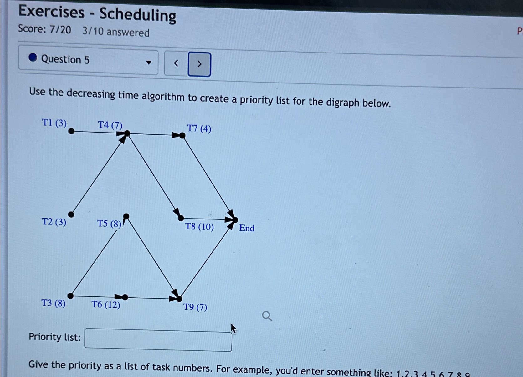 Solved Exercises - ﻿SchedulingScore: 720,310 | Chegg.com