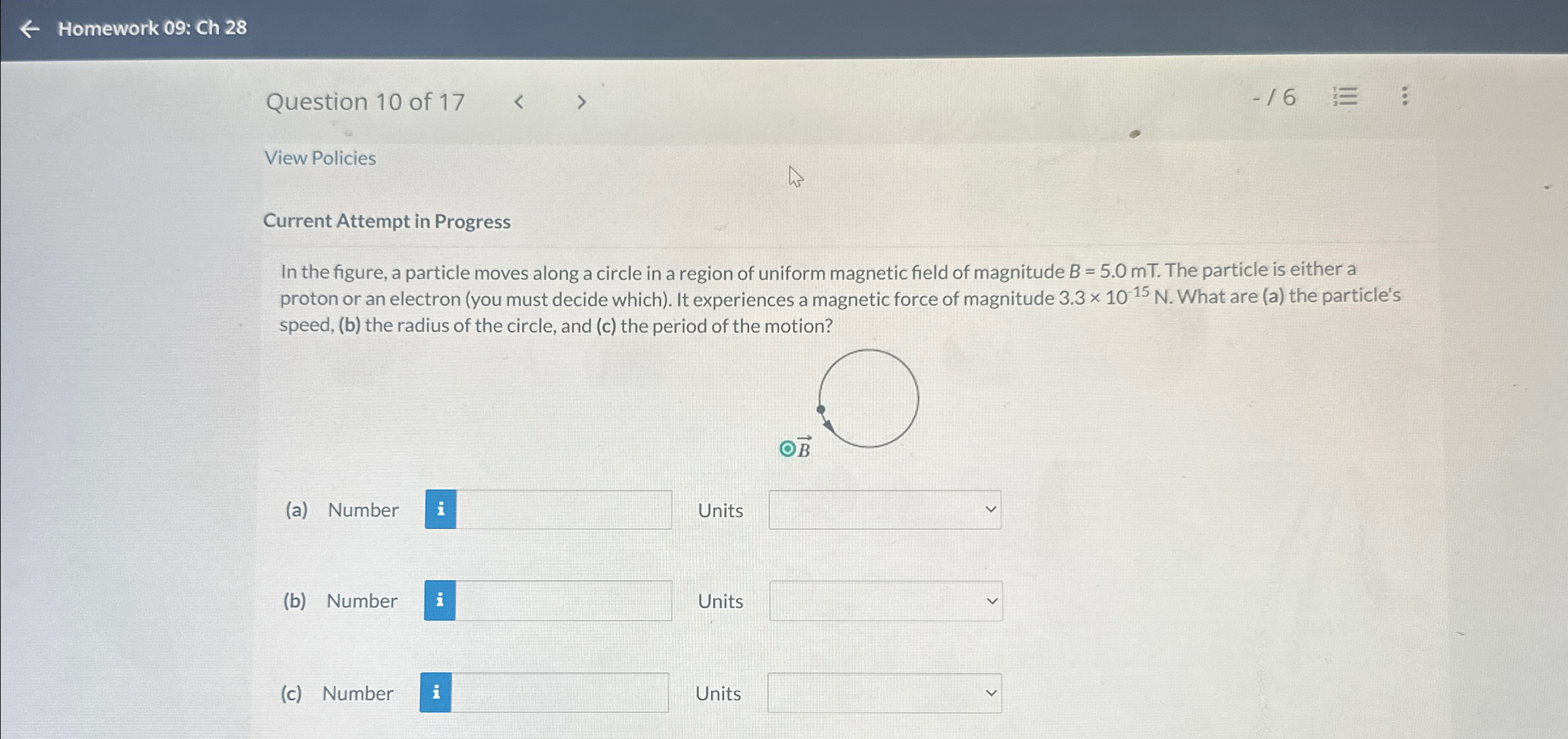 Solved Homework 09: Ch 28Question 10 ﻿of 17-6View | Chegg.com