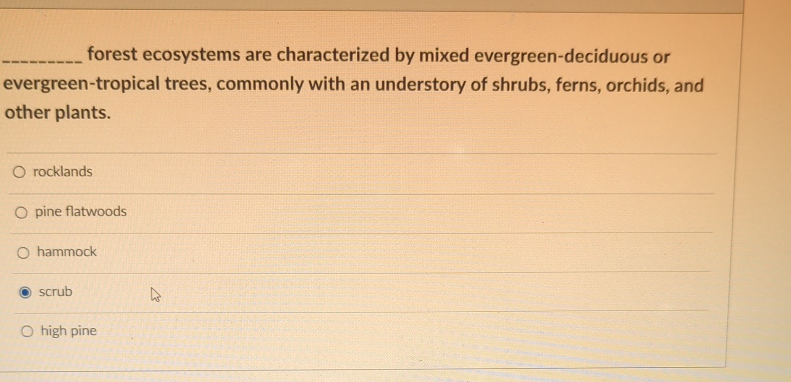 Solved forest ecosystems are characterized by mixed | Chegg.com