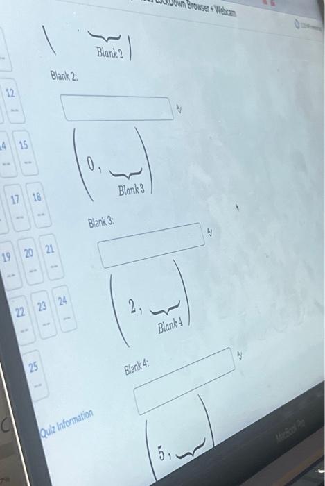 Solved Blank 4 : (5,Blanks 2) Blank 5 :Blank 2: | Chegg.com