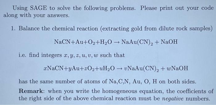 Solved Provide Sage math cell code along with answer. Do not | Chegg.com
