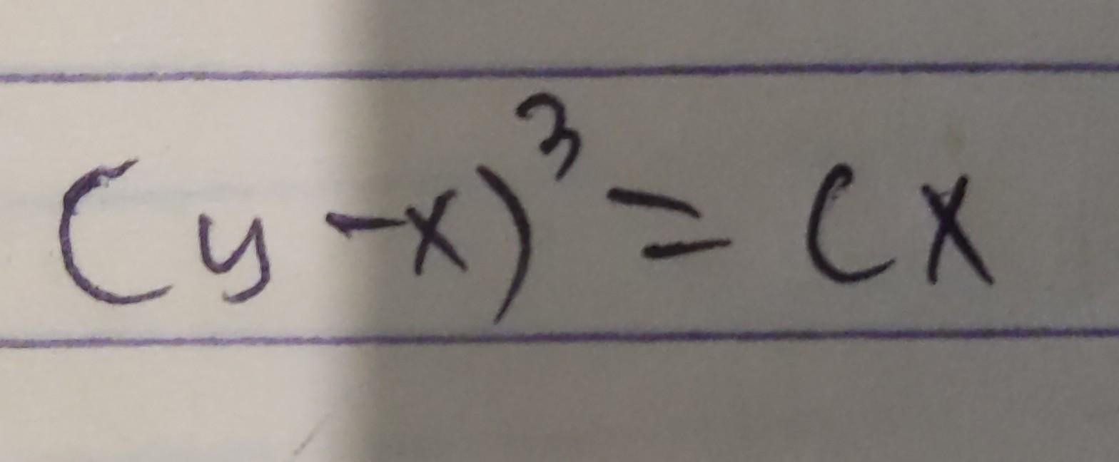 Solved 2 (y-x)² = CX Cy- - Х | Chegg.com