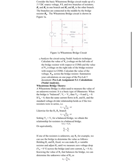 Solved Consider the basic Wheatstone Bridge circuit made up | Chegg.com