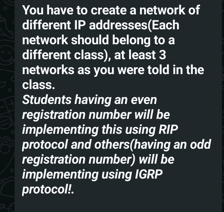 Solved You have to create a network of different IP | Chegg.com