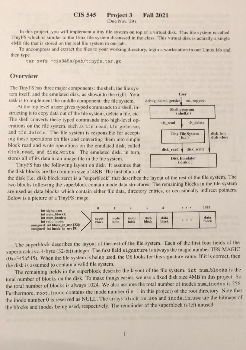 CIS 545 Project 3 (Due Nov. 29) Fall 2021 In this | Chegg.com