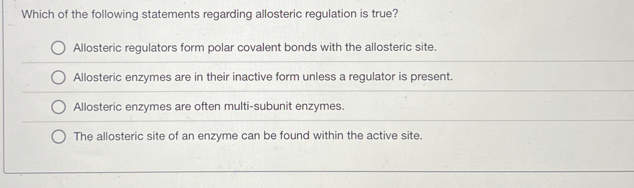 Solved Which of the following statements regarding | Chegg.com