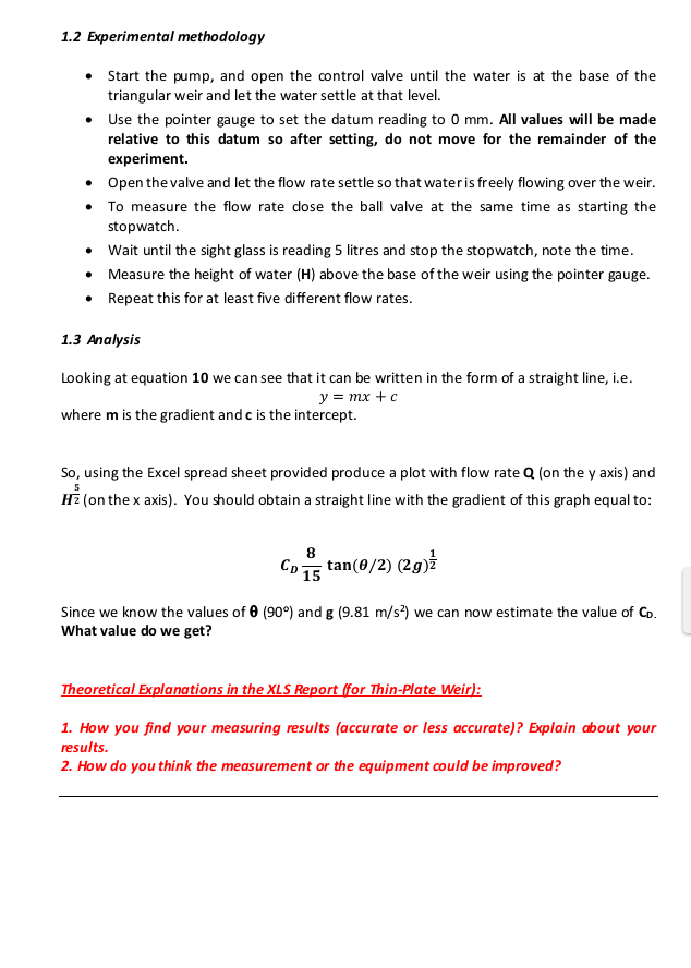 Solved Introduction Flow rate can be defined as either the | Chegg.com